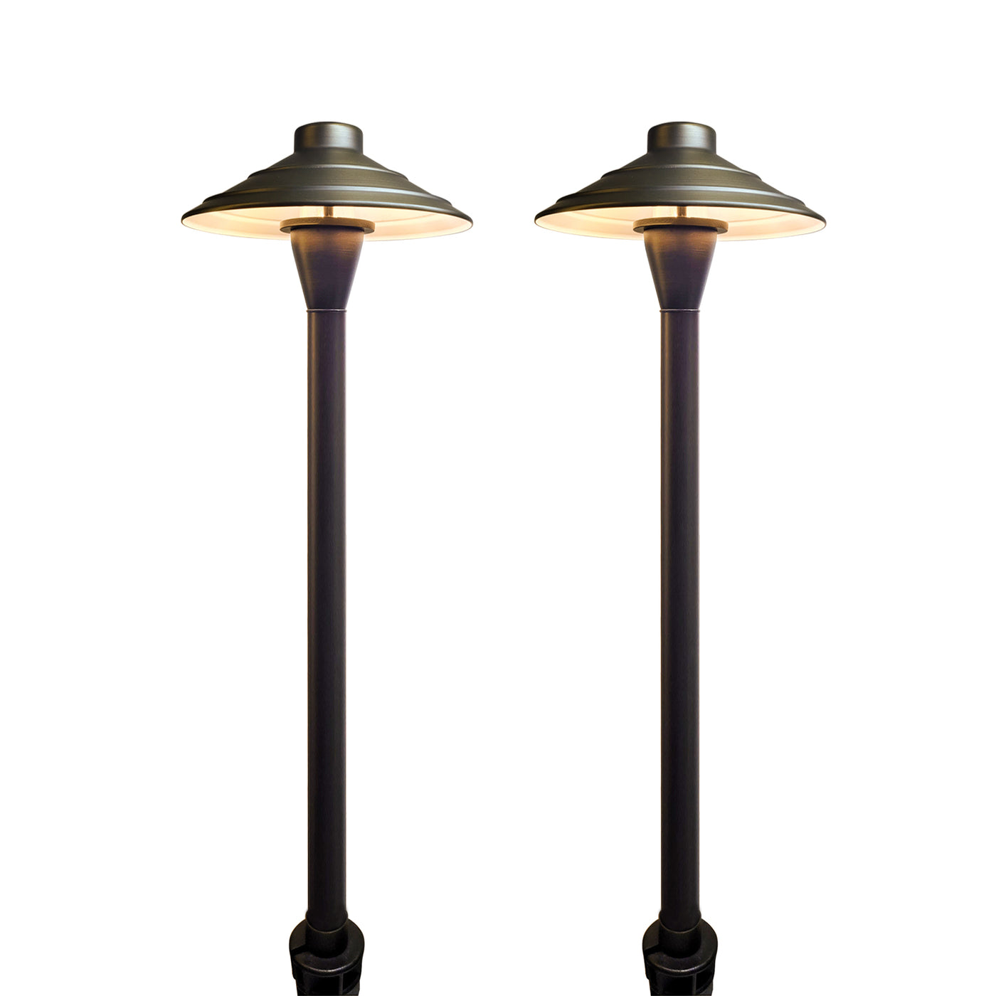Brass LED Pathway Lights | 12V AC/DC | 2.5W | 2700K Warm White - COLOER ...